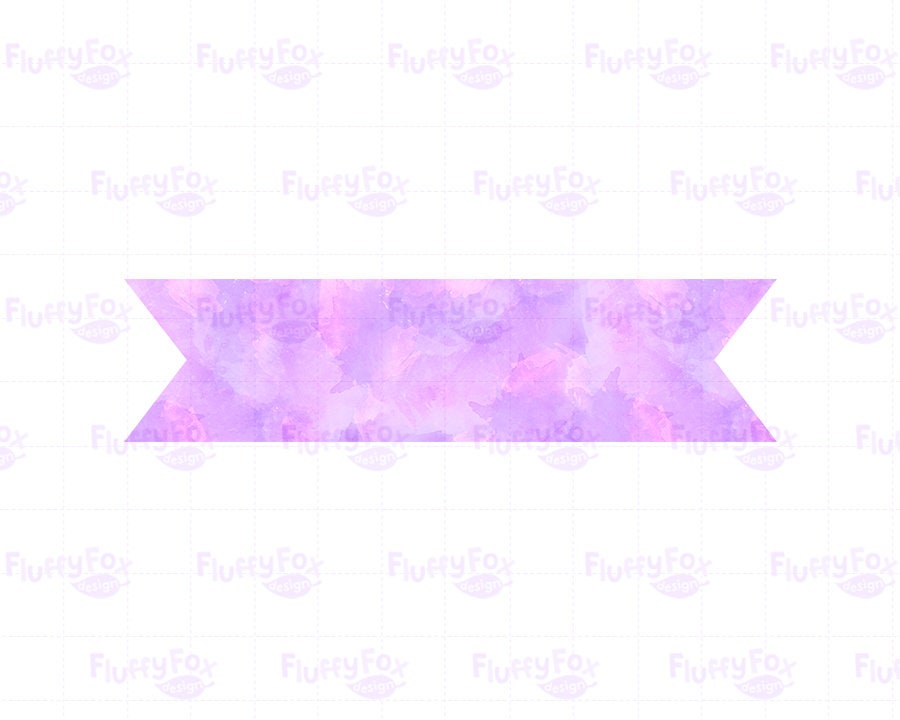 Watercolor Ribbon Banner Clipart Painted Label Clip Art - Etsy