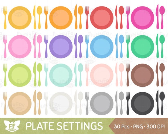 Dinner Plates Clipart
