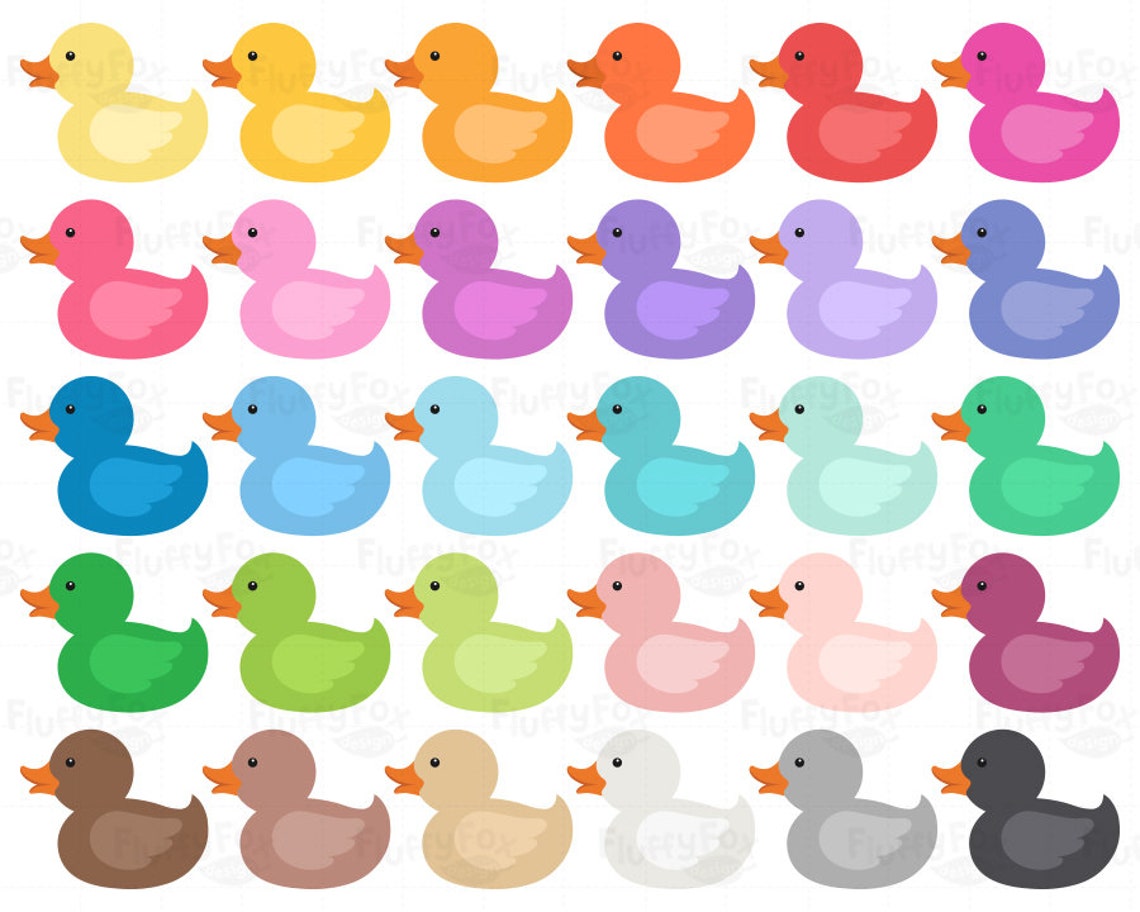 Rubber Duckies Clipart Toy Ducks Clip Art Ducky Cliparts - Etsy