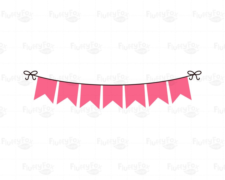 Bunting Flag Clipart Party Banner Clip Art Pennant Flag | Etsy