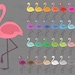 Flamingo Clipart, Flamingos Clip Art, Tropical Bird Wildlife, Rainbow ...