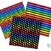 Black Rainbow Digital Paper, Bright Bold Color Papers, Seamless Pattern ...