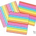 Rainbow Digital Paper Bright Bold Color Papers Seamless - Etsy