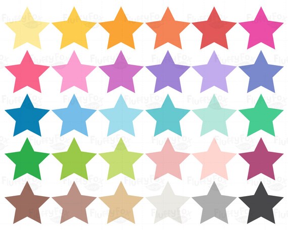 Colorful Stars Clipart Png