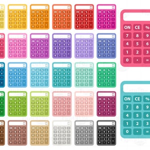 Calculator Clipart, Math Clip Art, Teacher School Classroom Office ...