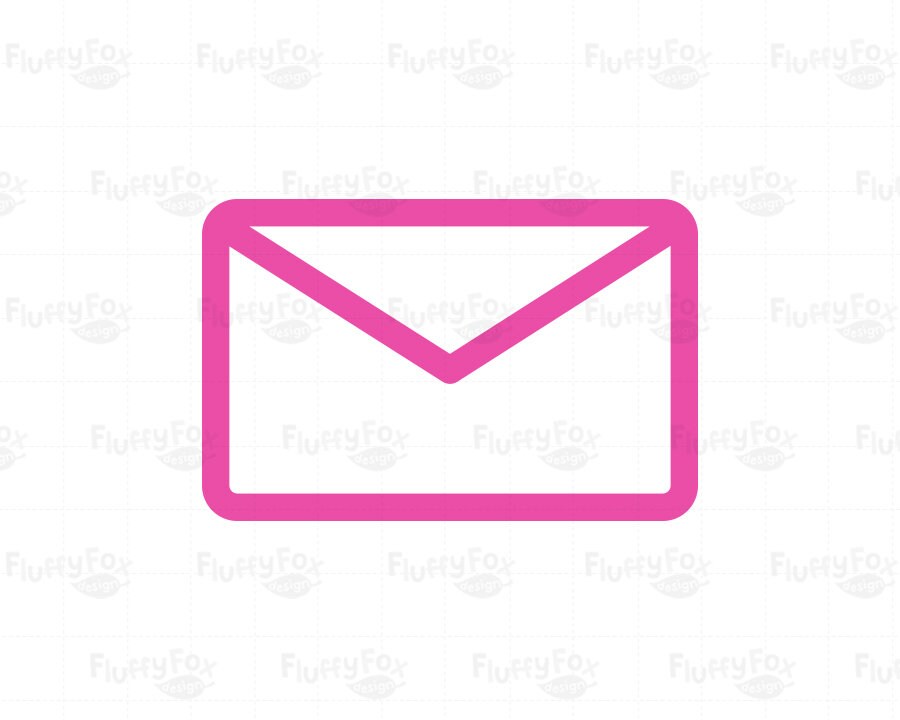 Envelope Outline Clipart Mail Letter Clip Art Cute Postmail | Etsy