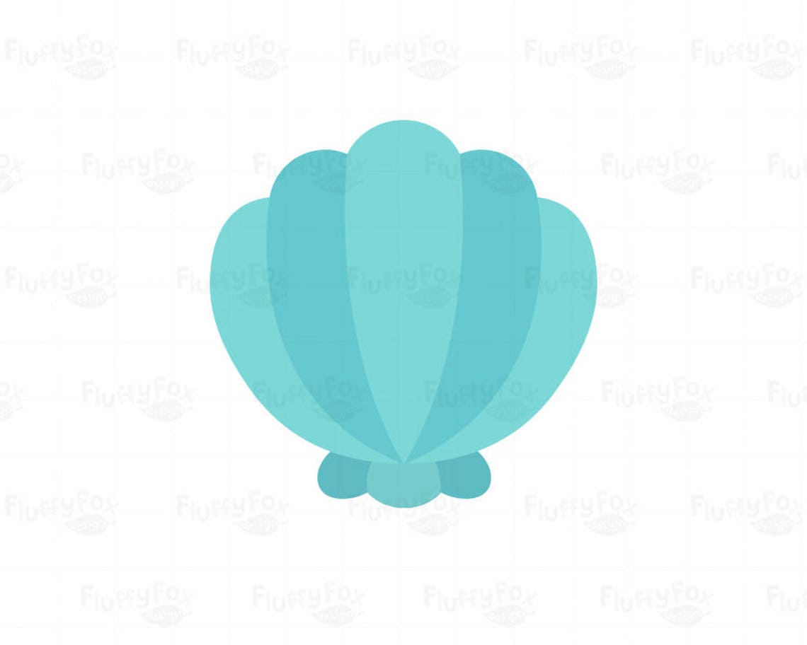 Seashell Clipart Nautical Clip Art Marine Sea Shell Scallop - Etsy