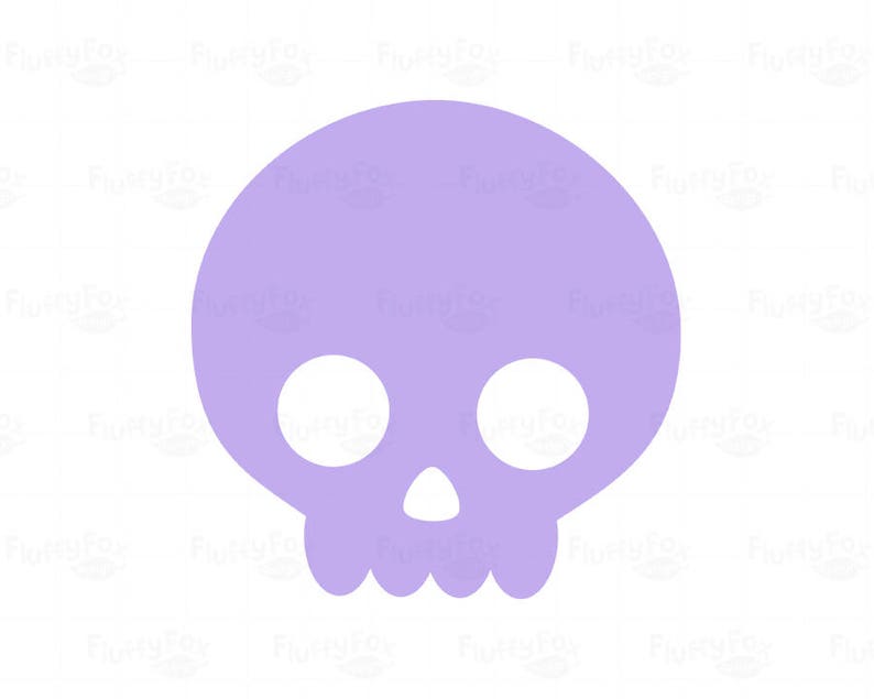 Cute Skull Clipart Skulls Skeleton Clip Art Colorful | Etsy