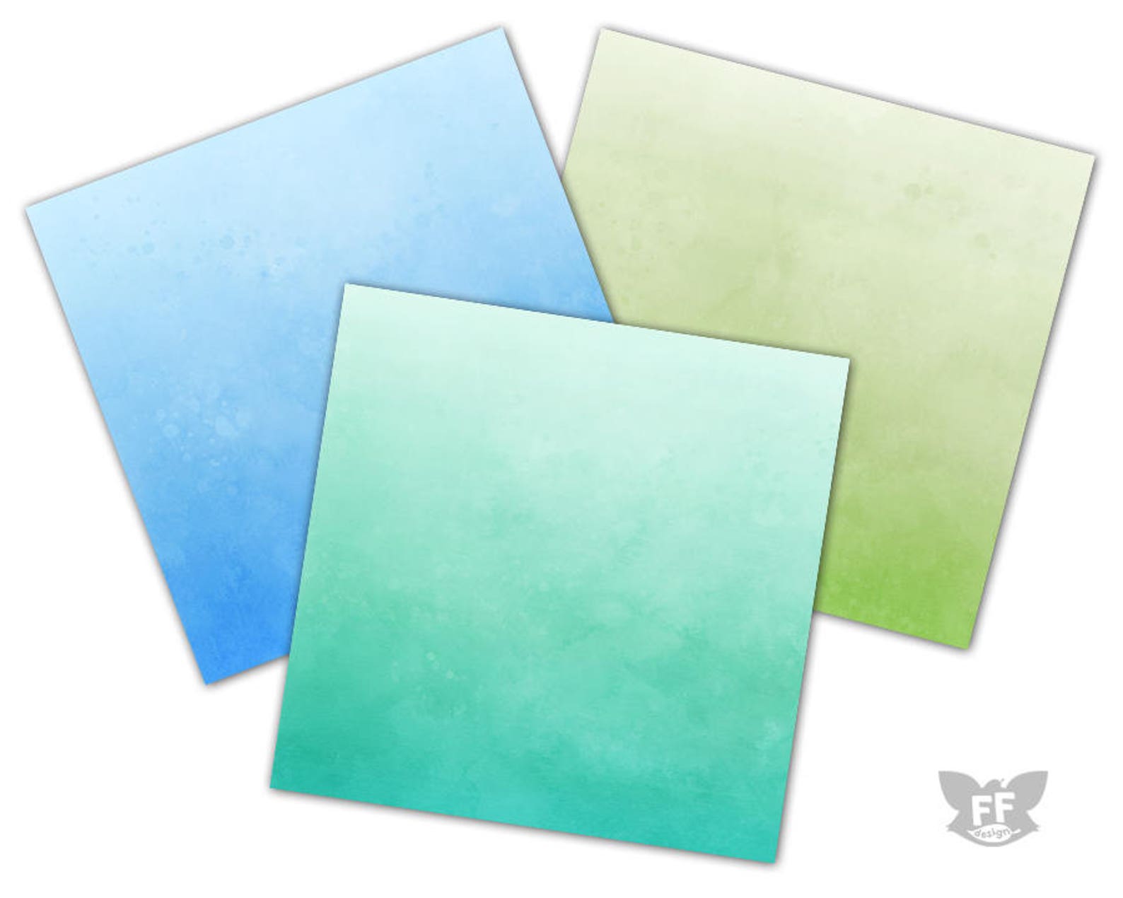 Ombre Watercolor Digital Paper Soft Color Pastel Calm Painted - Etsy