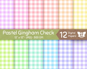Gingham Check Digital Paper Seamless Pattern Tileable | Etsy