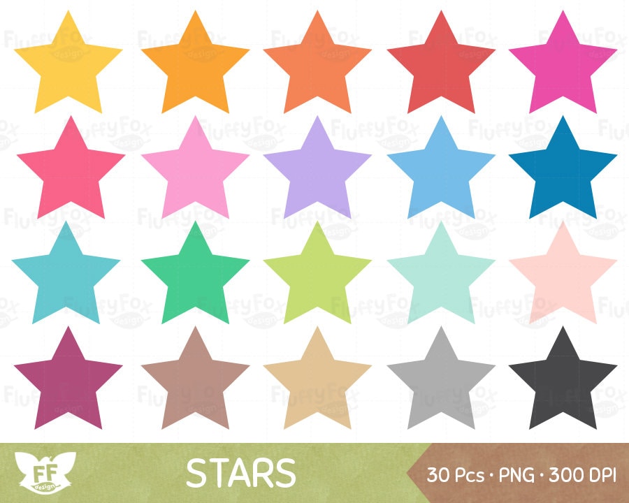 Star Clipart Stars Clip Art Twinkle Galaxy Outer Space Label | Etsy