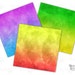 Vivid Ombre Watercolor Digital Paper, Bright Color Rainbow Painted ...