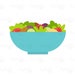 Salad Bowl Clipart, Salads Clip Art, Food Meal Diet Bowls Plate Healthy ...