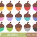 Acorns Clipart, Acorn Clip Art, Autumn Cliparts, Nut Fall Oaknut Oak ...