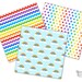 Rainbow Digital Paper, Bright Bold Color Papers, Seamless Pattern ...