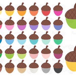 Acorns Clipart, Acorn Clip Art, Autumn Cliparts, Nut Fall Oaknut Oak ...