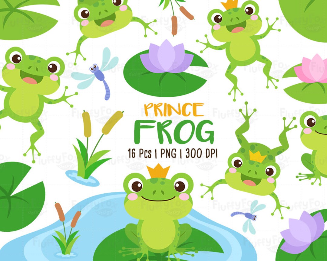 Cute Frog Prince Clipart