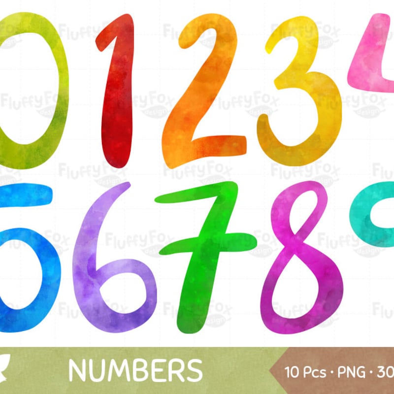 Numbers Clip Art - Etsy