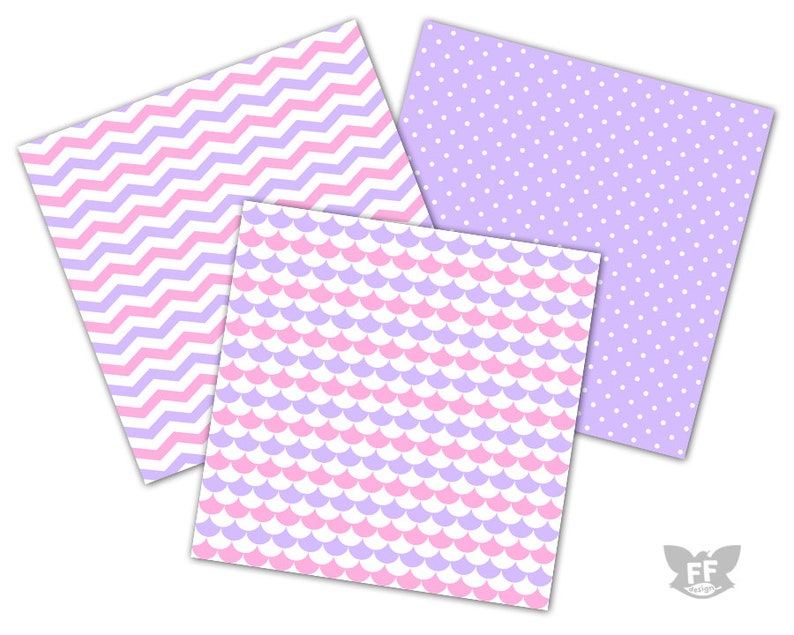 Pastel Pink and Purple Digital Paper, Seamless Pattern Tileable ...