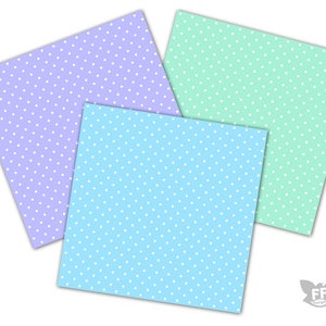 Pastel Rainbow Polkadot Digital Paper, Soft Light Multicolor Dots ...