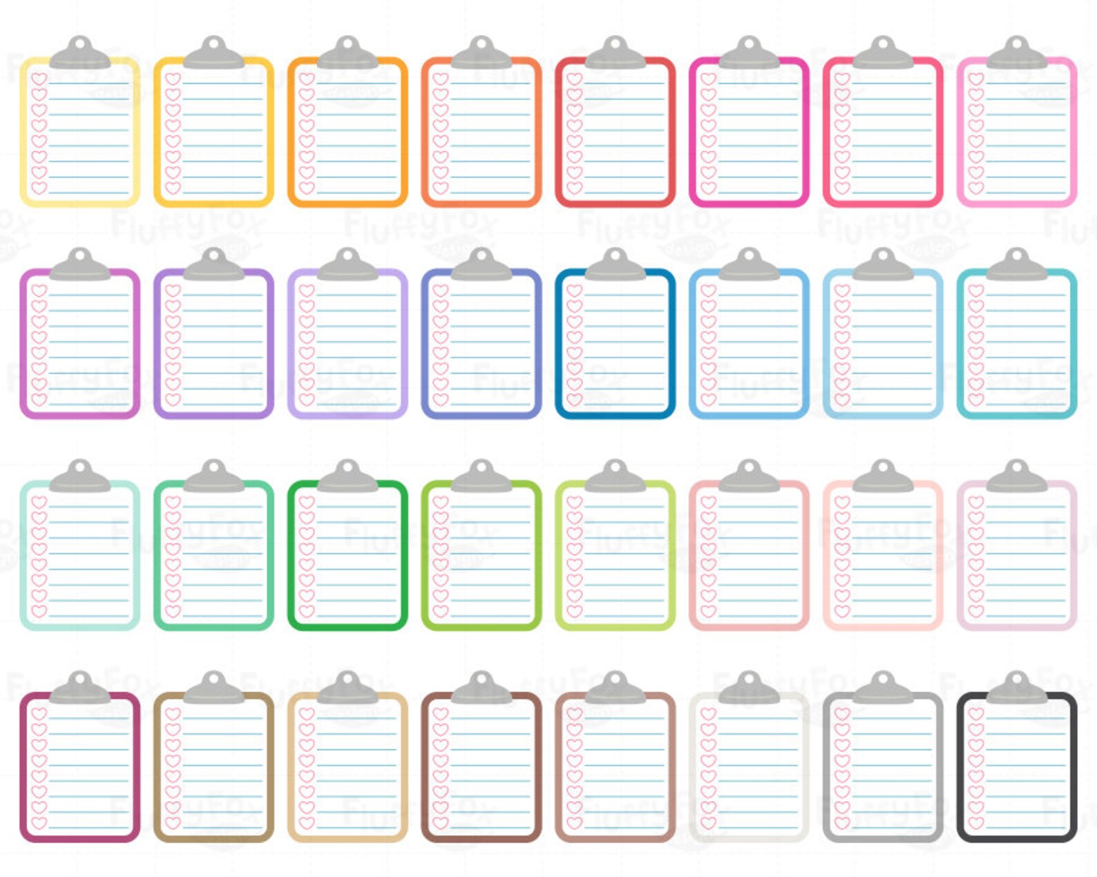 Clipboard Clipart, To-do List Clip Art, Paper Clip Board Note Mark ...