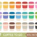 Coffee to Go Clipart Coffees Paper Cups Clip Art Rainbow | Etsy