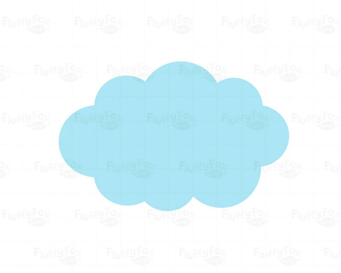 Cloud Clipart Clouds Clip Art Weather Fluffy Sky Cute Cotton | Etsy