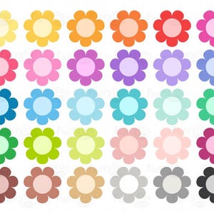 Simple Flower Clipart, Flowers Clip Art, Cute Garden Gardening Blossom ...