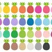 Pineapple Clipart, Pineapples Clip Art, Fruit Cartoon Food Tropical ...