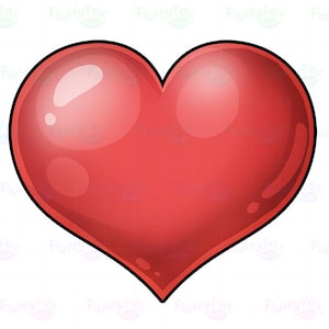 Shiny Heart Clipart, Kawaii Hearts Clip Arts, Cute Bright Love Clip Art ...