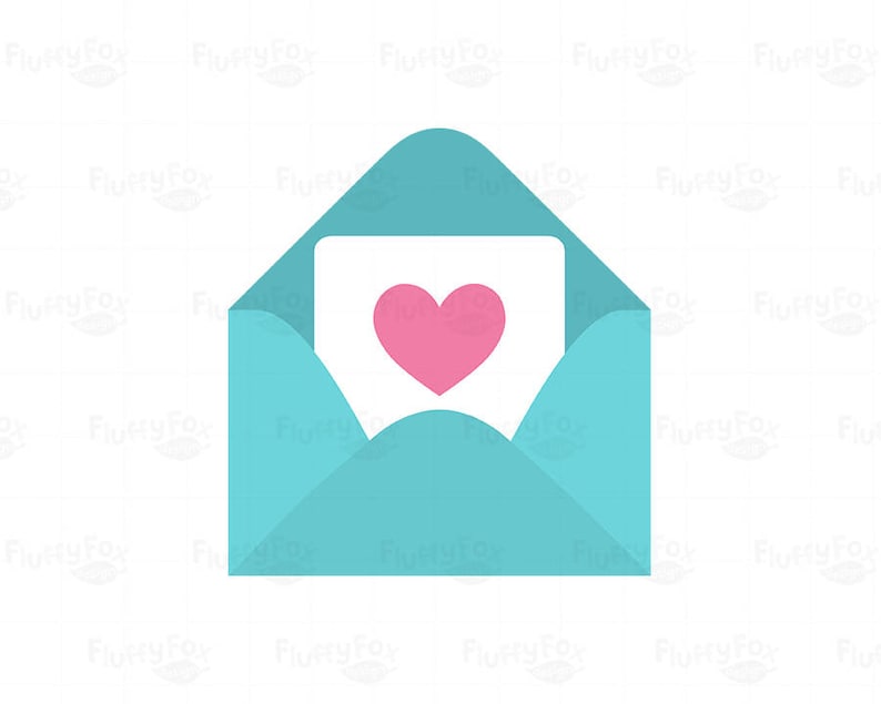 Love Letter Clipart Valentine Mail Cliparts Envelope Clip | Etsy