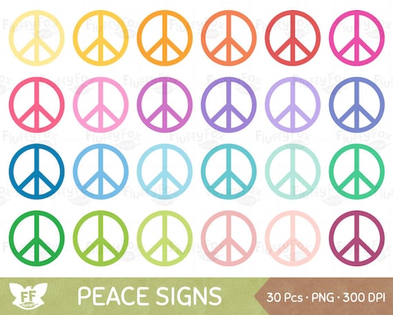 Peace Signs Clipart Tranquility Symbols Clip Art Calm Quiet - Etsy