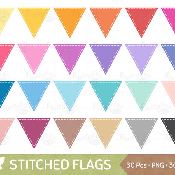 Pennant Triangle Flag Clipart - Etsy
