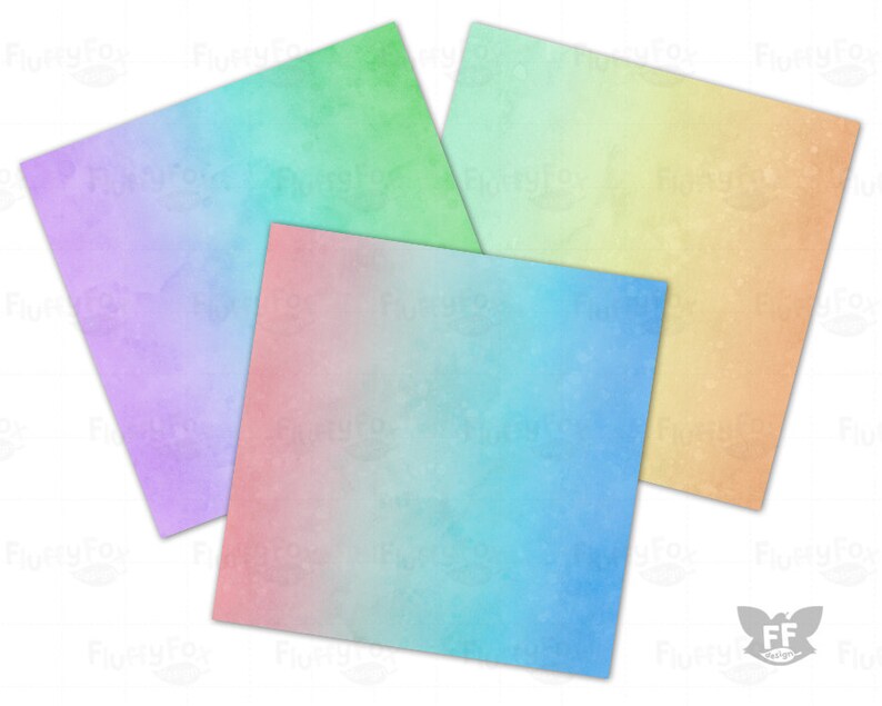 Ombre Watercolor Digital Paper Soft Three-color Mixed Pastel - Etsy