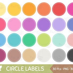 Circle Label Clipart, Circular Frames Clip Art, Banner Tag Circles ...