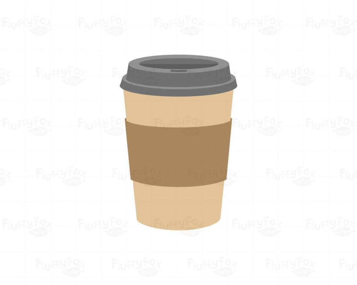 Coffee to Go Clipart Coffees Paper Cups Clip Art Rainbow Hot | Etsy