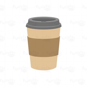 Coffee to Go Clipart, Coffees Paper Cups Clip Art, Rainbow Hot Morning ...