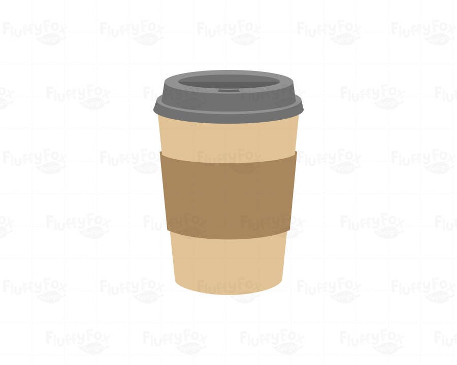 Coffee to Go Clipart Coffees Paper Cups Clip Art Rainbow Hot | Etsy