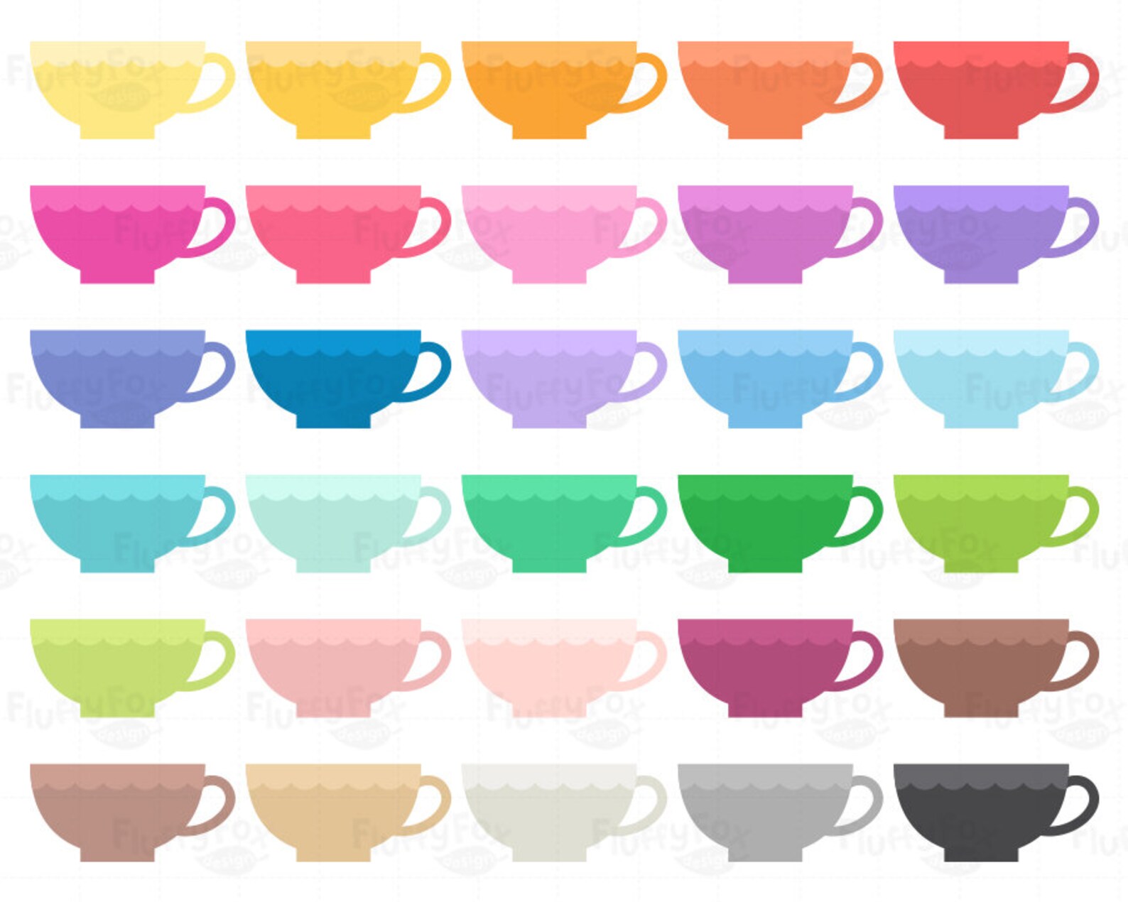 Teetasse Clipart, Teetasse ClipArt, Regenbogen Morgen heiße Tassen ...