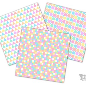 Pastel Rainbow Digital Paper, Soft Color Seamless Pattern, Colorful ...