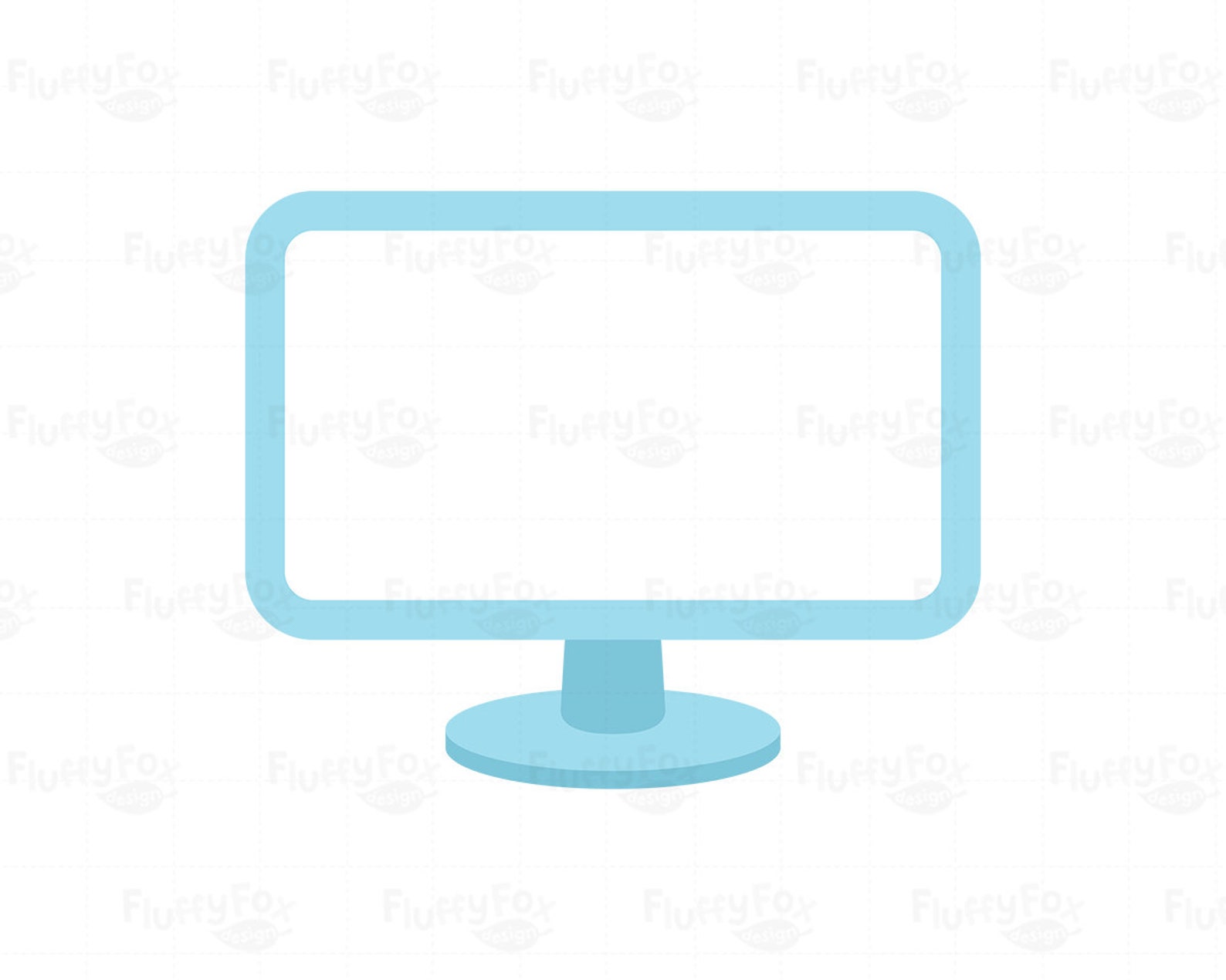 Computer Monitor Clipart Lcd Screen Clip Art PC Gaming TV - Etsy