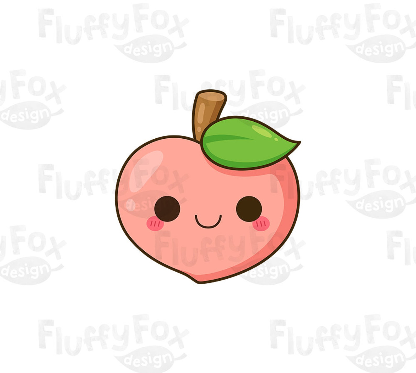Kawaii Peach Clipart Cute Peaches Faces Clip Art Fruit - Etsy Canada
