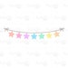 Pastel Rainbow Bunting Flag Clipart, Party Banner Clip Art, Pennant ...