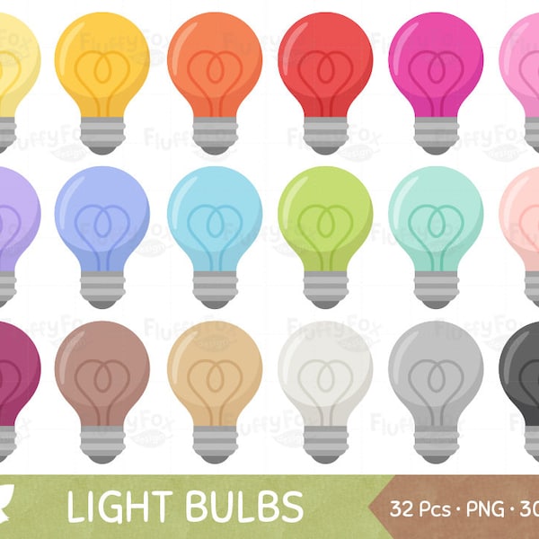 Light Bulb Clip Art - Etsy
