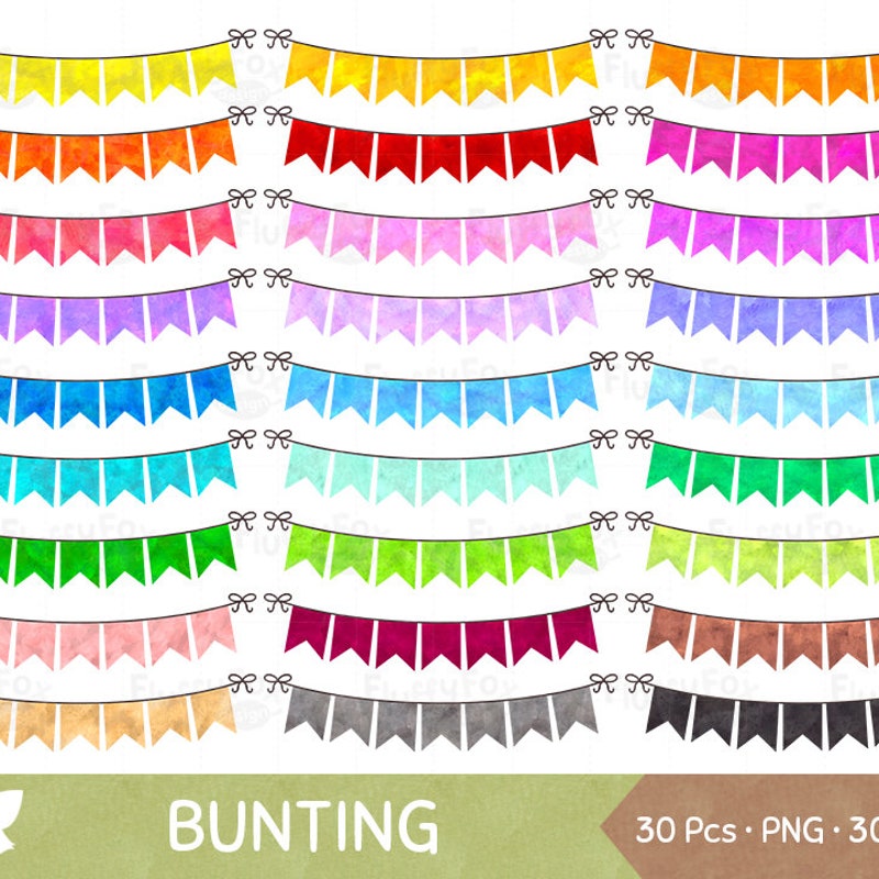 Bunting Clip Art - Etsy