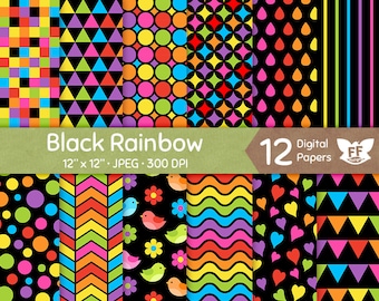 Pastel Rainbow Digital Paper Soft Color Seamless Pattern | Etsy Australia