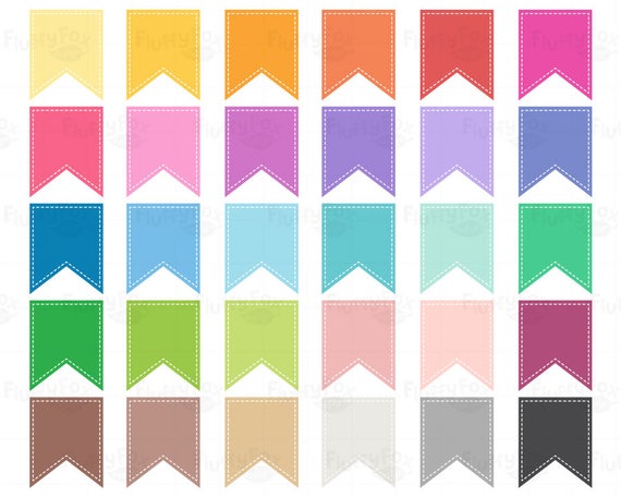 Pennant Flag Banner Clip Art