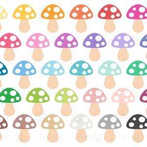 Mushroom Clipart, Mushrooms Clip Art, Food Forest Autumn Fall Garden ...