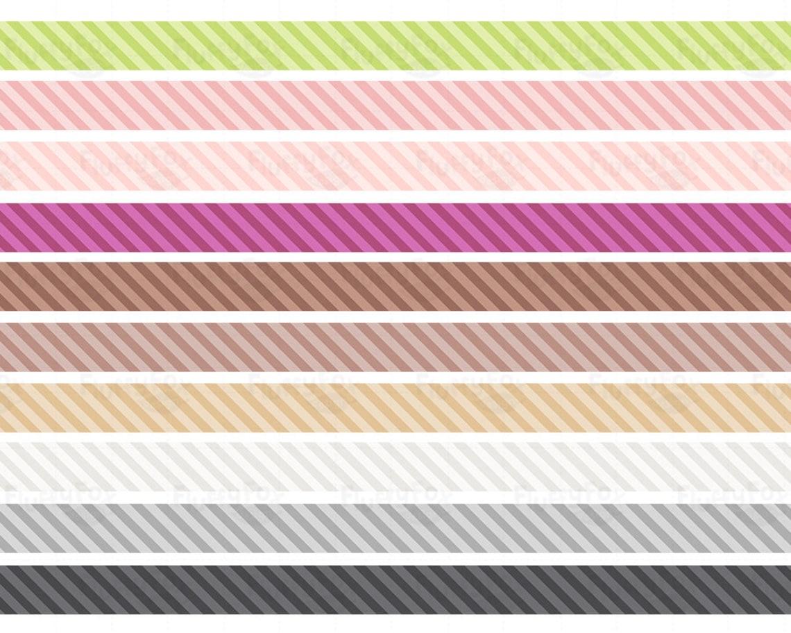 Stripes Border Clipart Line Borders Striped Clip Art Rainbow | Etsy