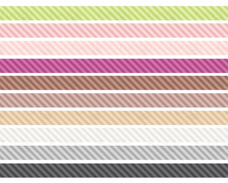 Stripes Border Clipart Line Borders Striped Clip Art Rainbow - Etsy